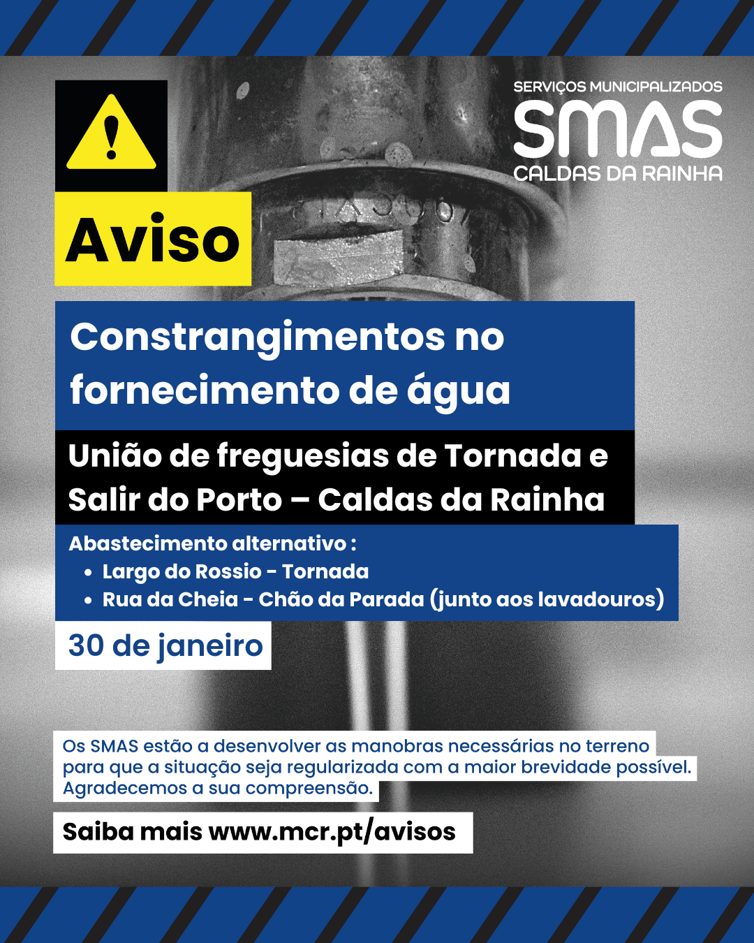 Constrangimentos no fornecimento de água e abastecimento alternativo ...